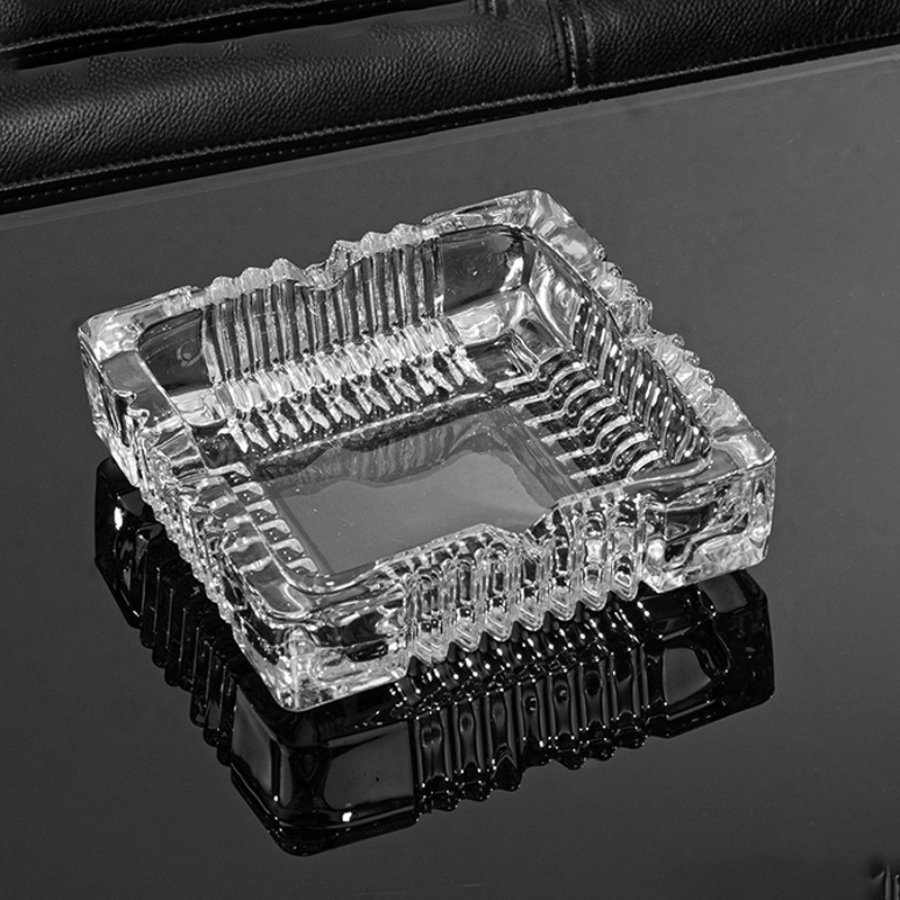 Buy Stylish Square Crystal Glass Ashtray - Elegant & Durable | Cupindy