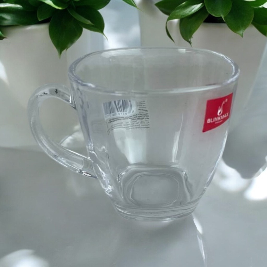 Blinkmax Glass Mug Set - 190ml Rounded Base | Cupindy