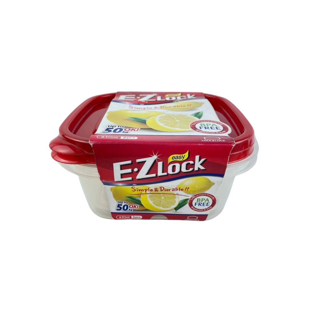 EZ Lock Food Storage Containers Set 2 Leakproof BPA-Free | Cupindy