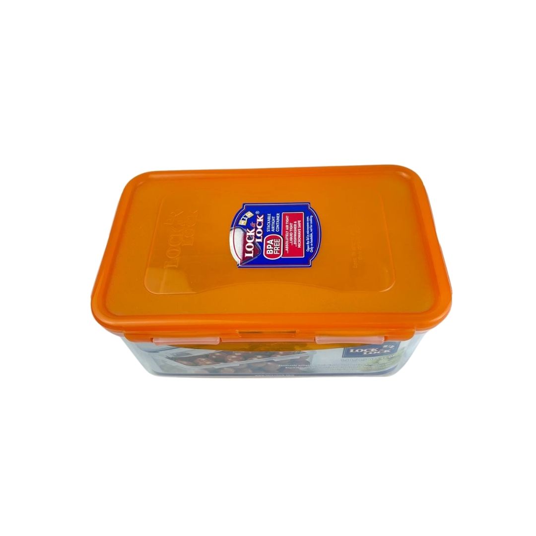 Lock & Lock Airtight Food Storage Container 1.4L Orange Lid | Cupindy