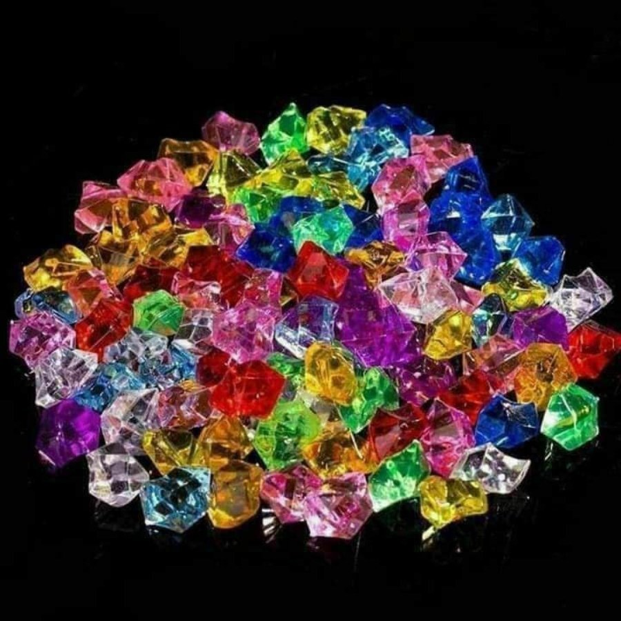 Acrylic Crystal About 20 Pieces - Multi Colors