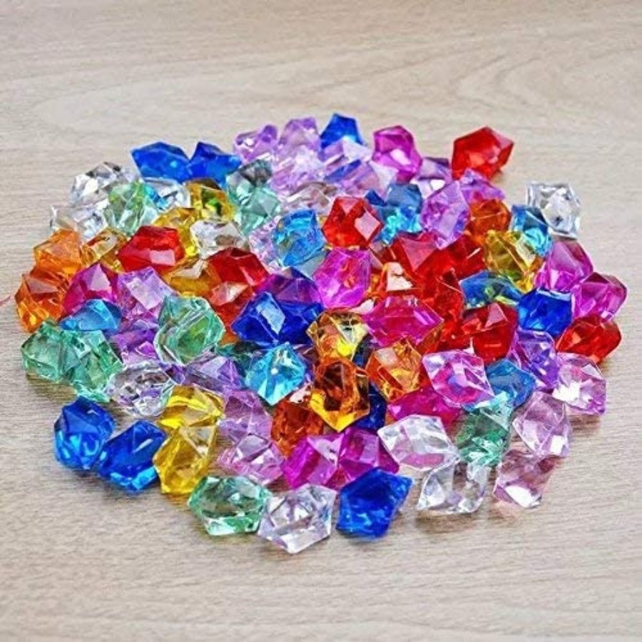Acrylic Crystal About 20 Pieces - Multi Colors