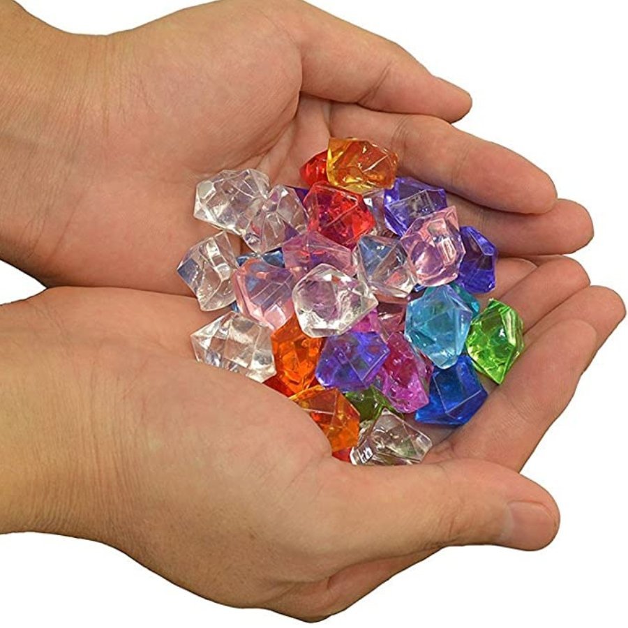 Acrylic Crystal About 20 Pieces - Multi Colors