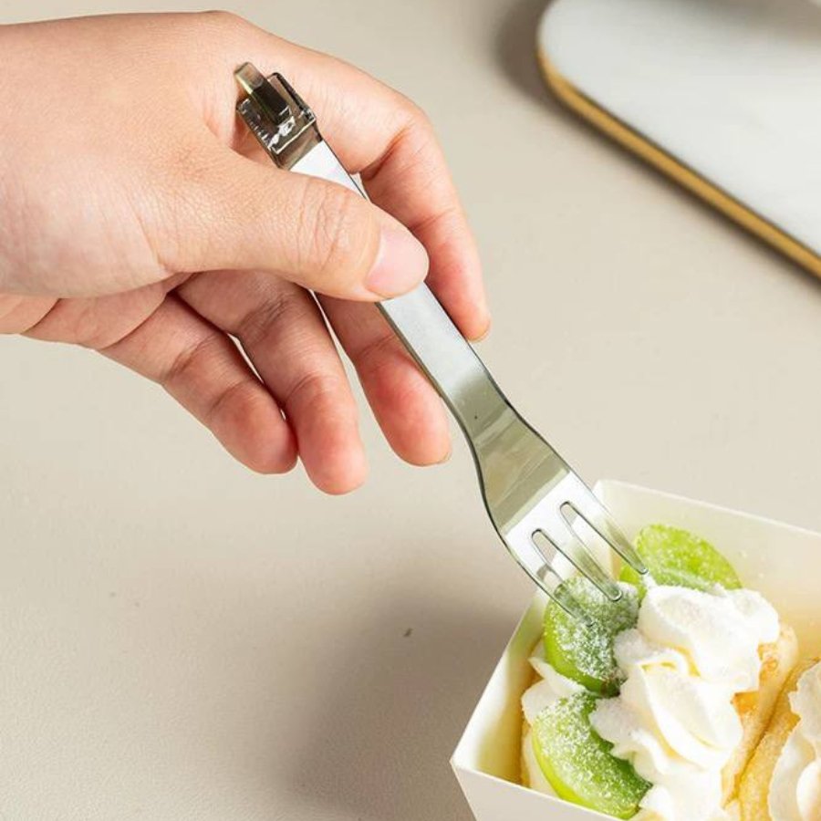 Creative 2 In 1 Fruit Fork Detachable Plastic Cake