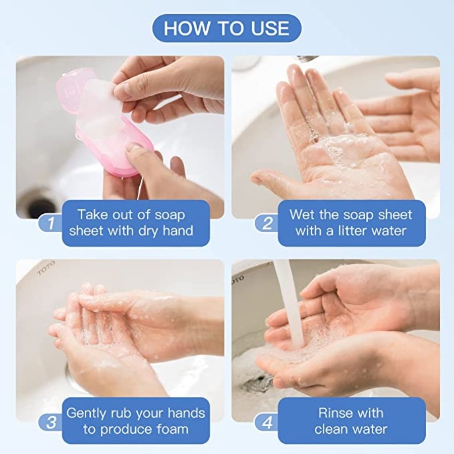 Disposable Hand Washing Cleaning Paper Soap - Multi Colors