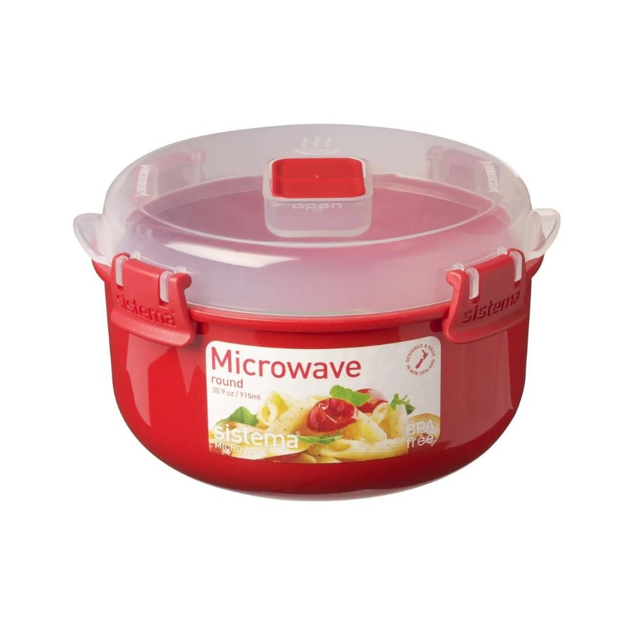 Sistema Microwave Round Bowl 915ml With Steam Vent Lid | Cupindy