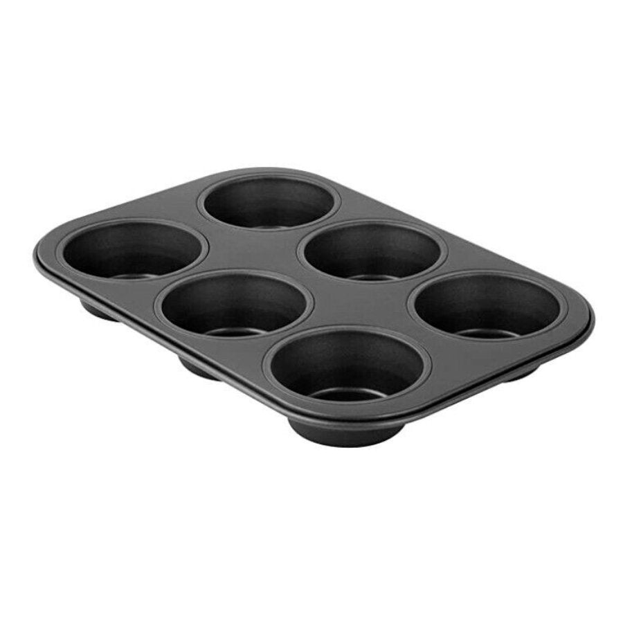 Zenker Muffin Tin for 6 Muffins, Black Metallic